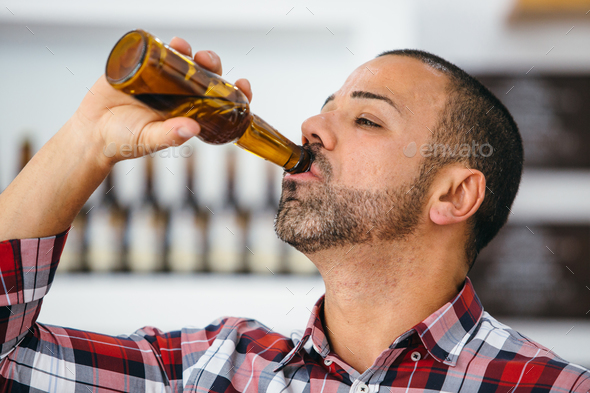 Man Drinking Beer